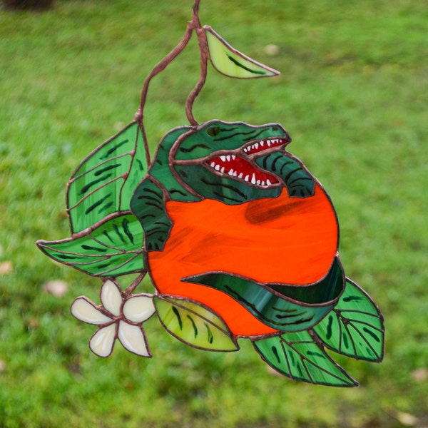Crocodile Stained Glass Window Hanging - Etsy