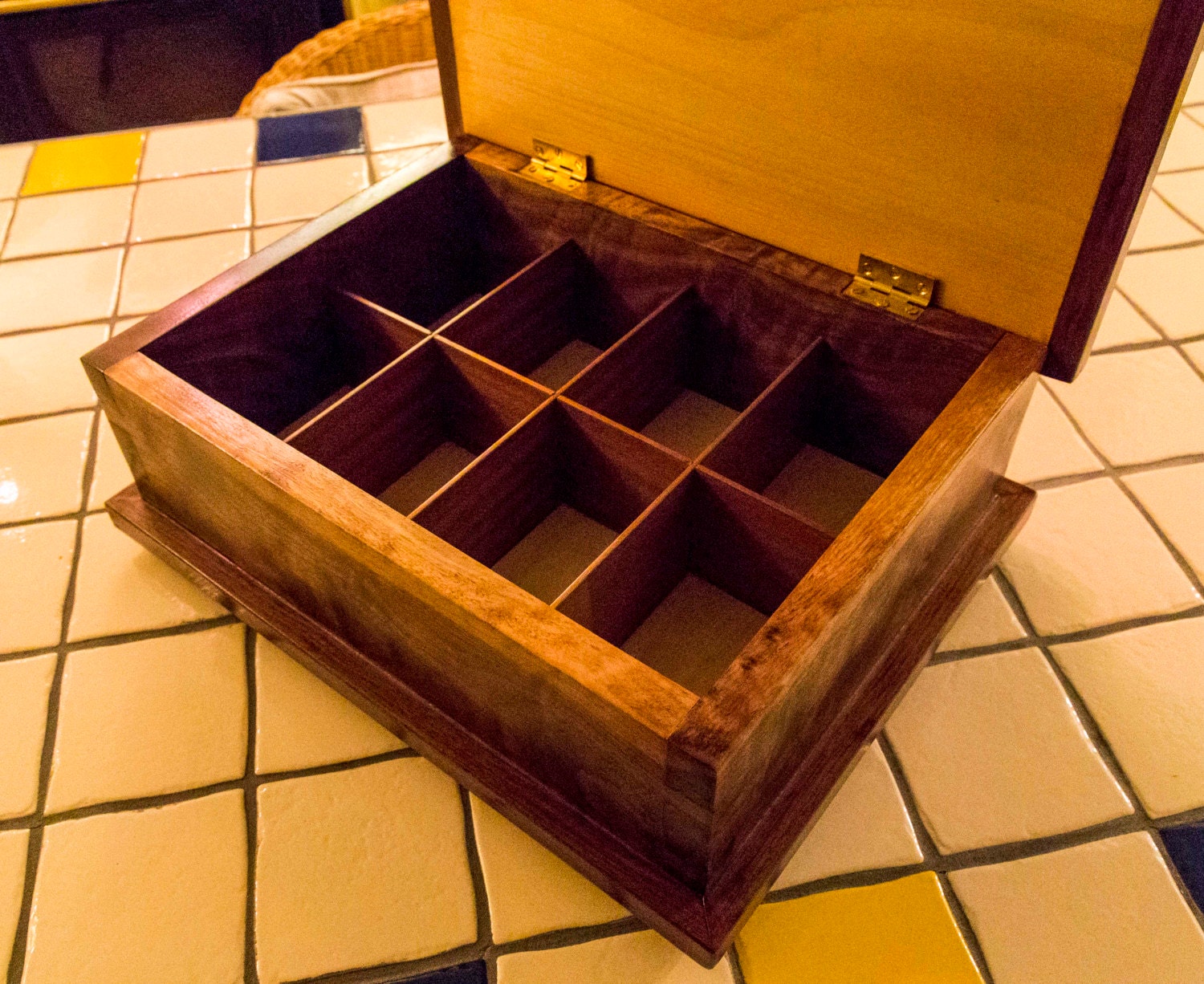 Custom Walnut Hand CARVED TEA BOX - Custom Tea Boxes - Etsy