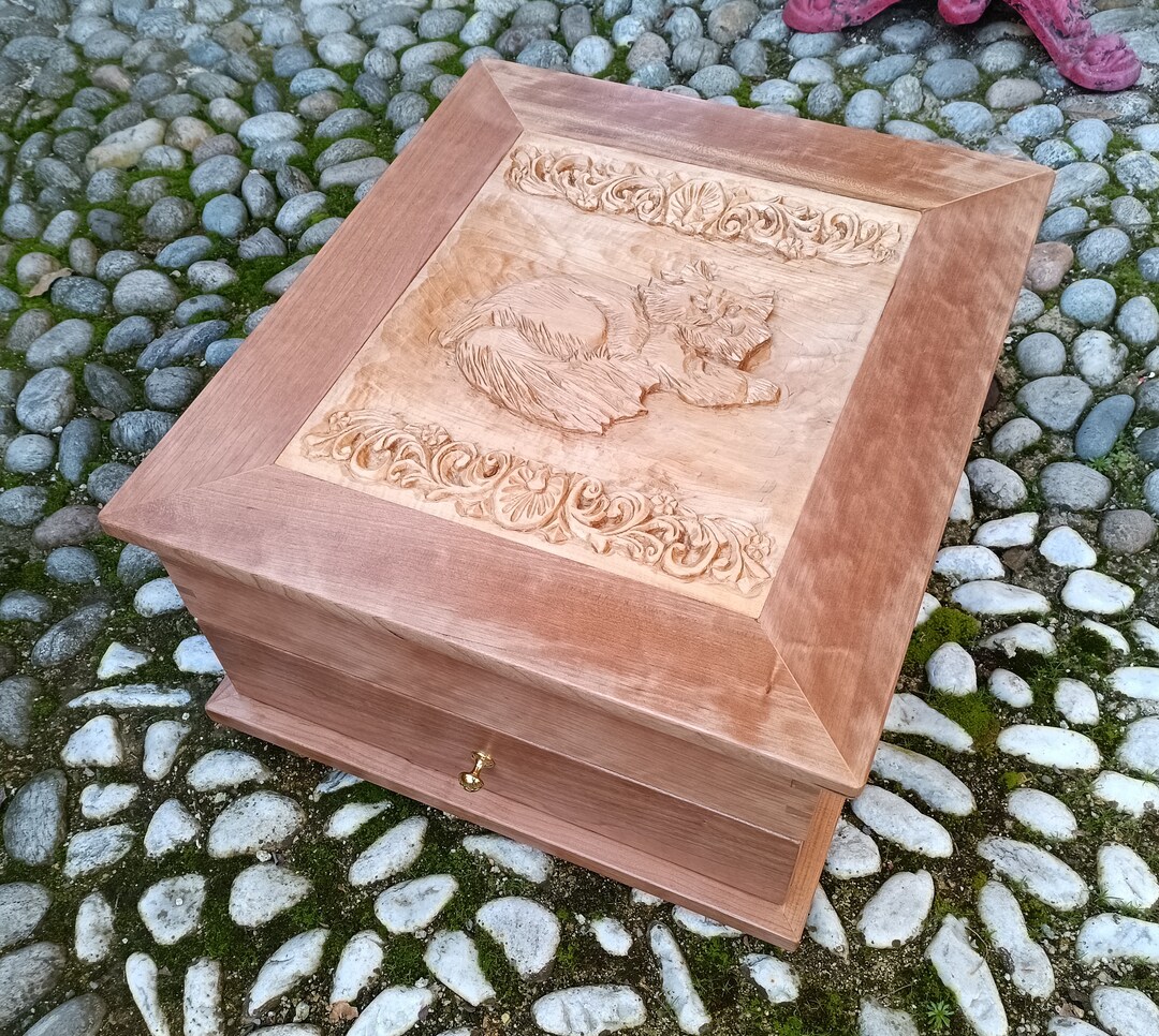 Custom Hand CARVED DRAWER BOX - Etsy