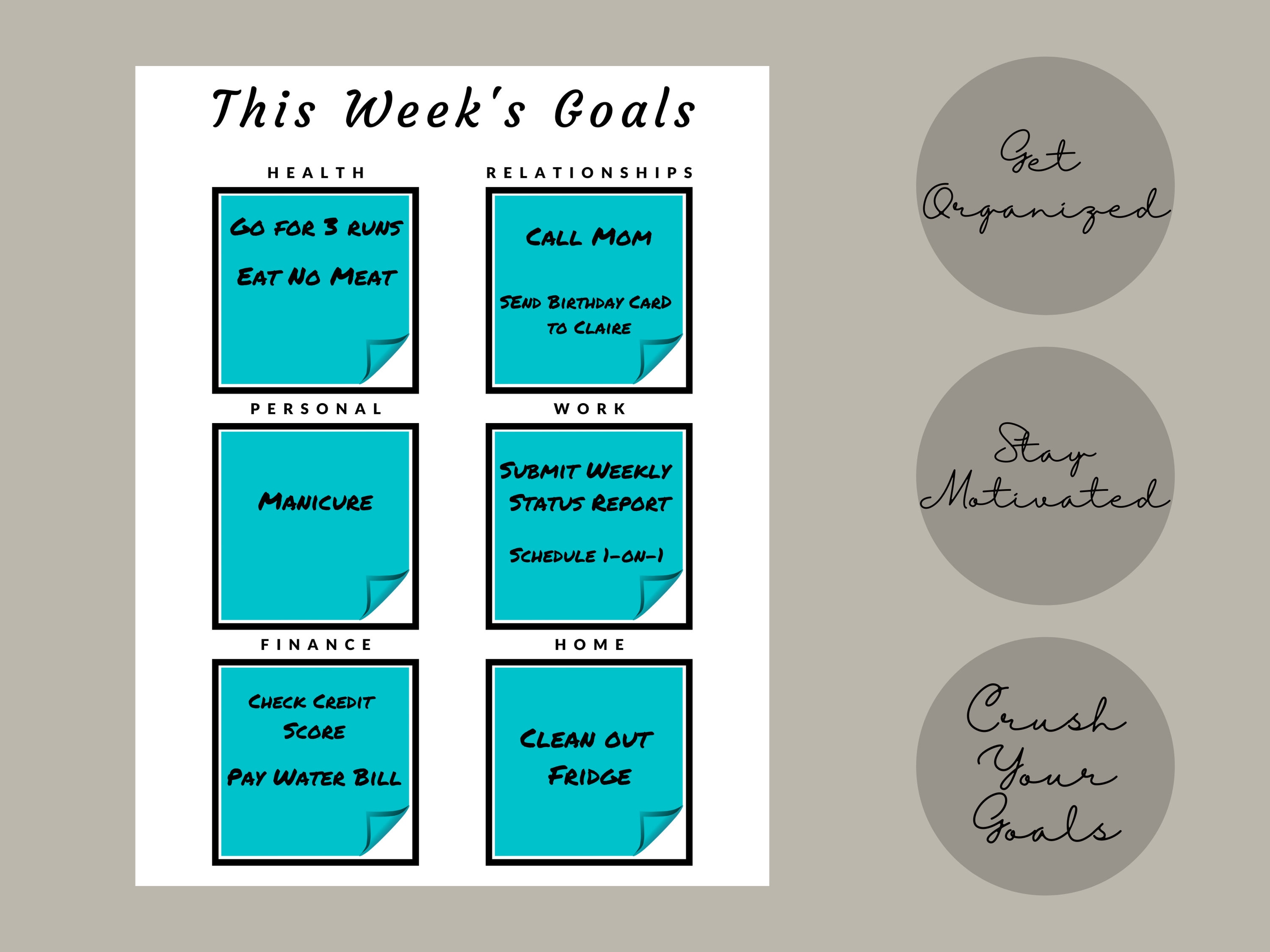 Weekly Intentions Printable Weekly to Do List Priority - Etsy