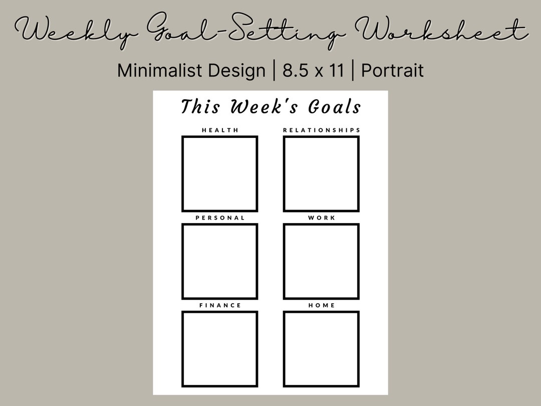 Weekly Intentions Printable | Weekly to Do List | Priority Setting ...