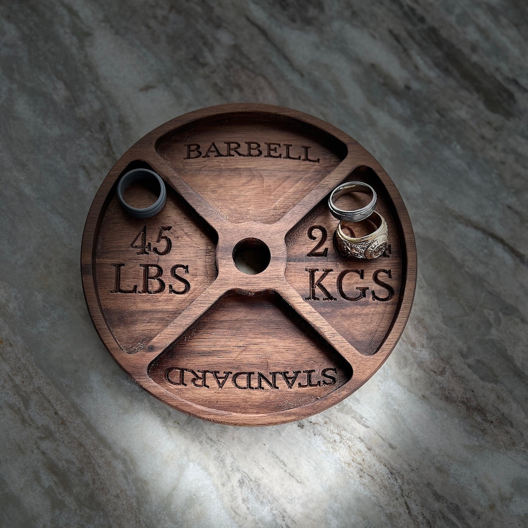 Barbell Weight Ring/jewelry Tray, Gym Gift, Wedding Gift, Gift for Him ...