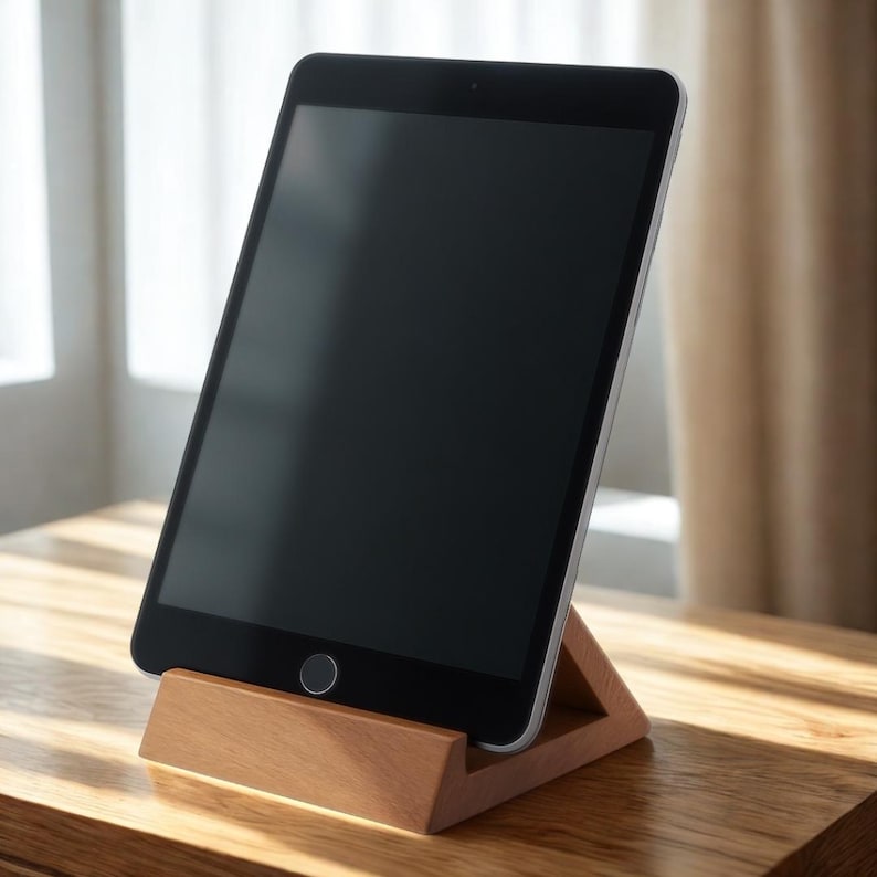 Solid Walnut Book Stand, Wooden Tablet & Cookbook Holder, Handmade ...