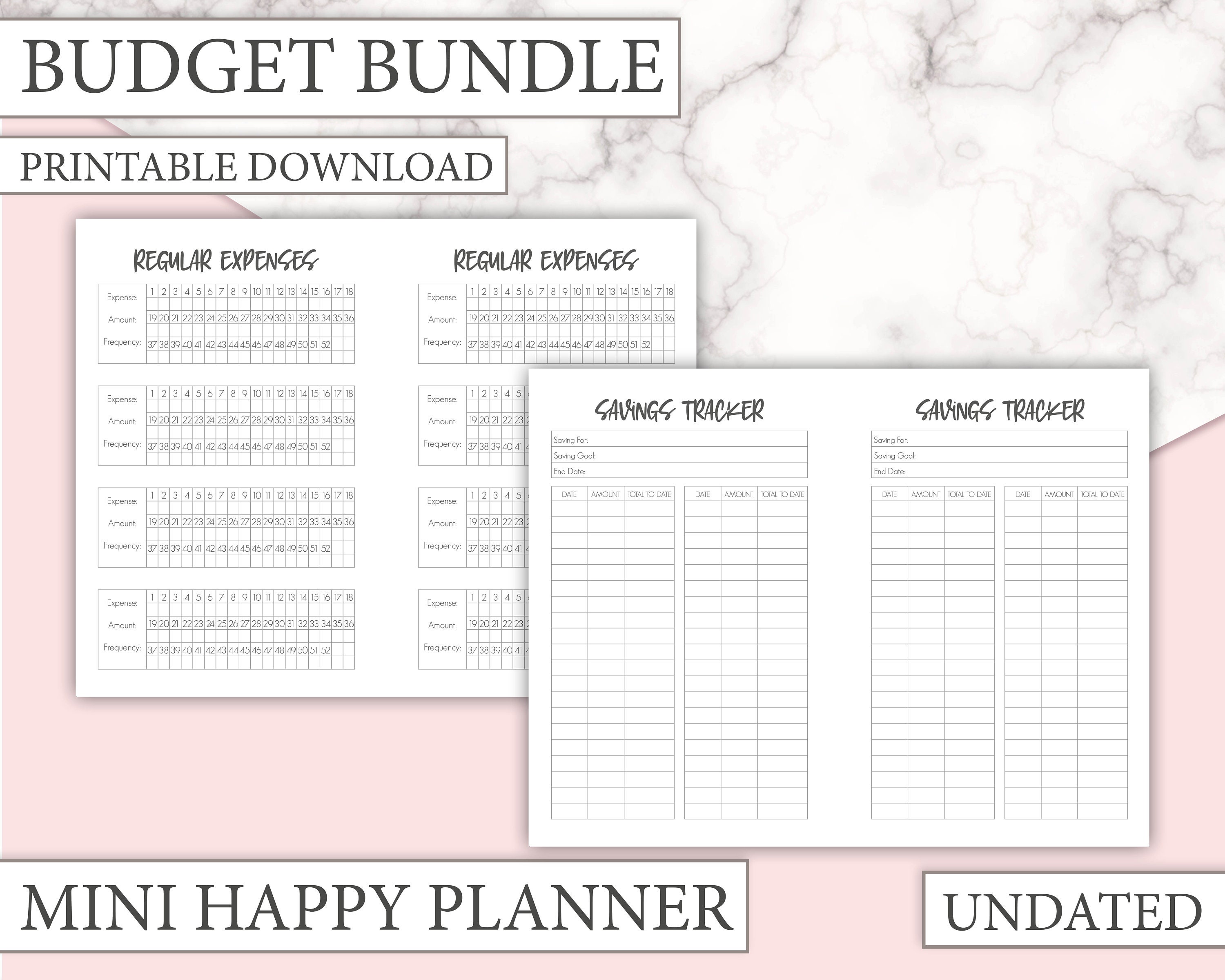 Mini Happy Planner BUDGET BUNDLE Includes Spending - Etsy