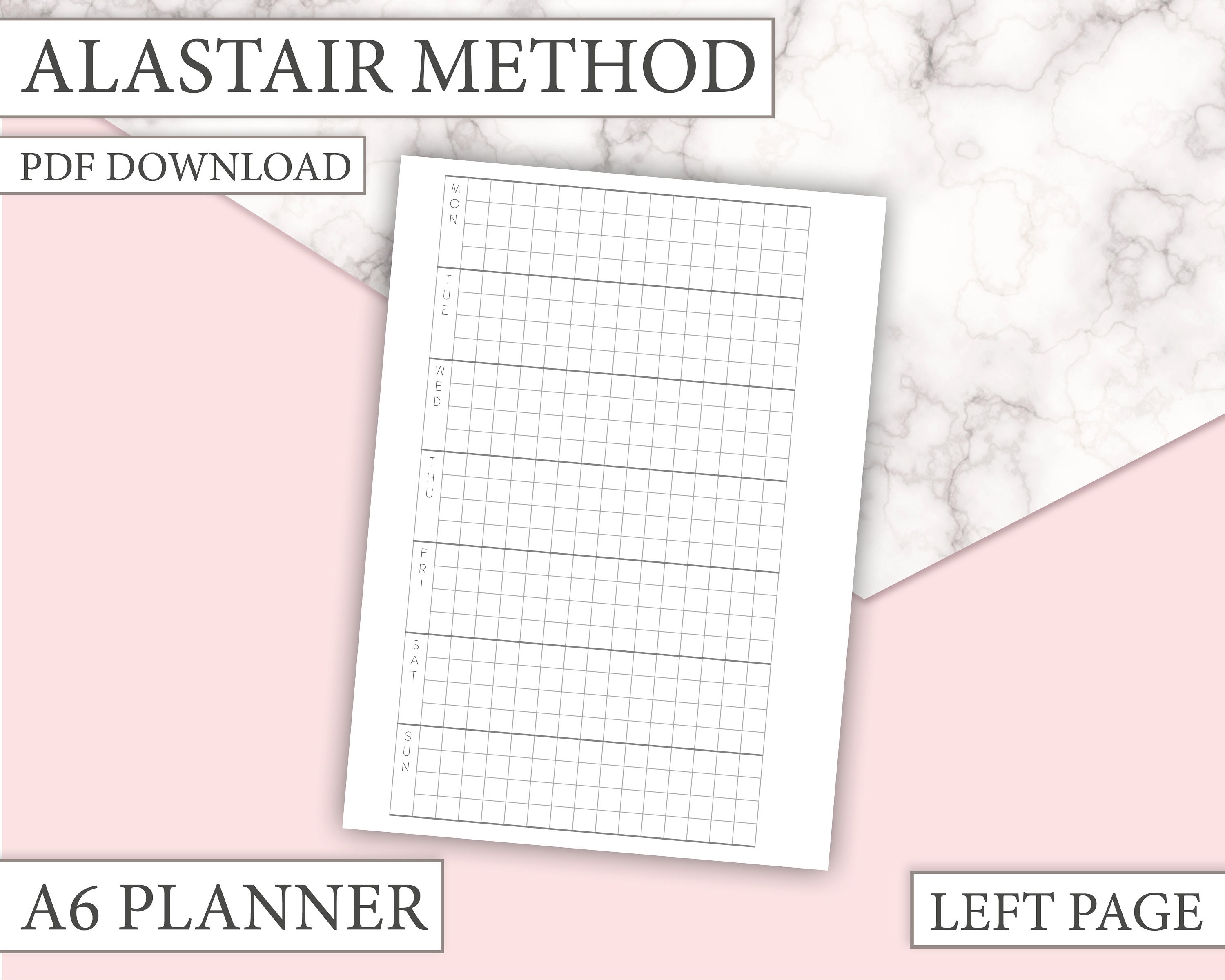 Alastair Method A6 Printable Planner Insert, Undated Pdf Printable ...