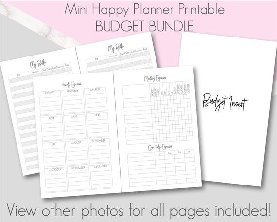 Mini Happy Planner BUDGET BUNDLE Includes spending | Etsy