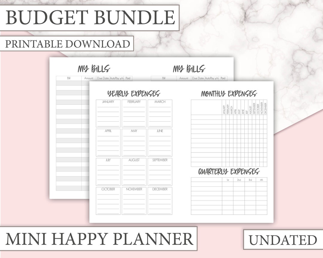 Mini Happy Planner BUDGET BUNDLE Includes Spending - Etsy