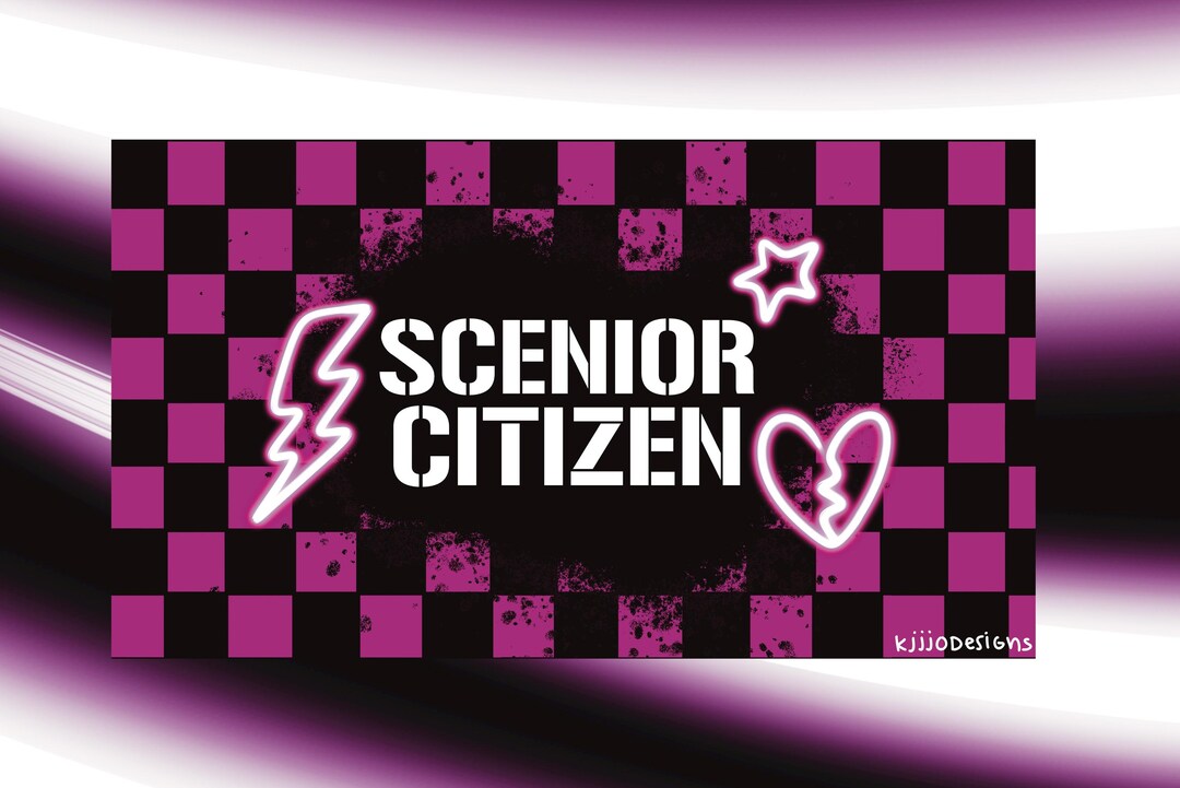 Scenior Citizen Sticker | Waterproof Vinyl Decal - Etsy