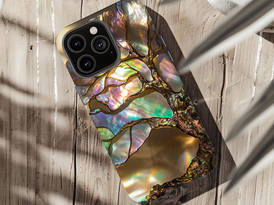 Rainbow Abalone Tree Artistic Print Tough Case Iphone/ Galaxy - Etsy