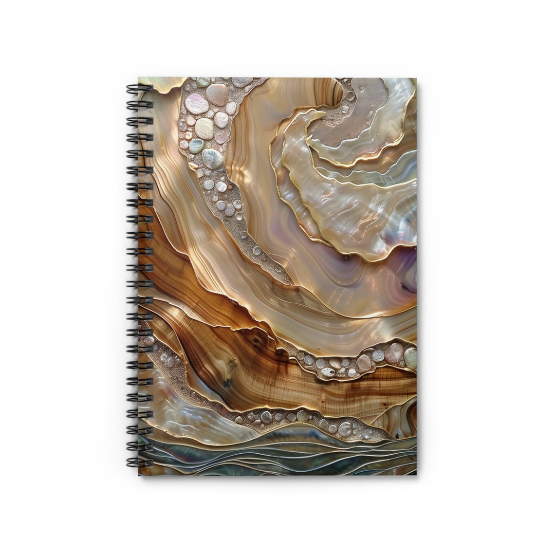 Mother of Pearl Essence and Abalone Spiral Notebook - Etsy