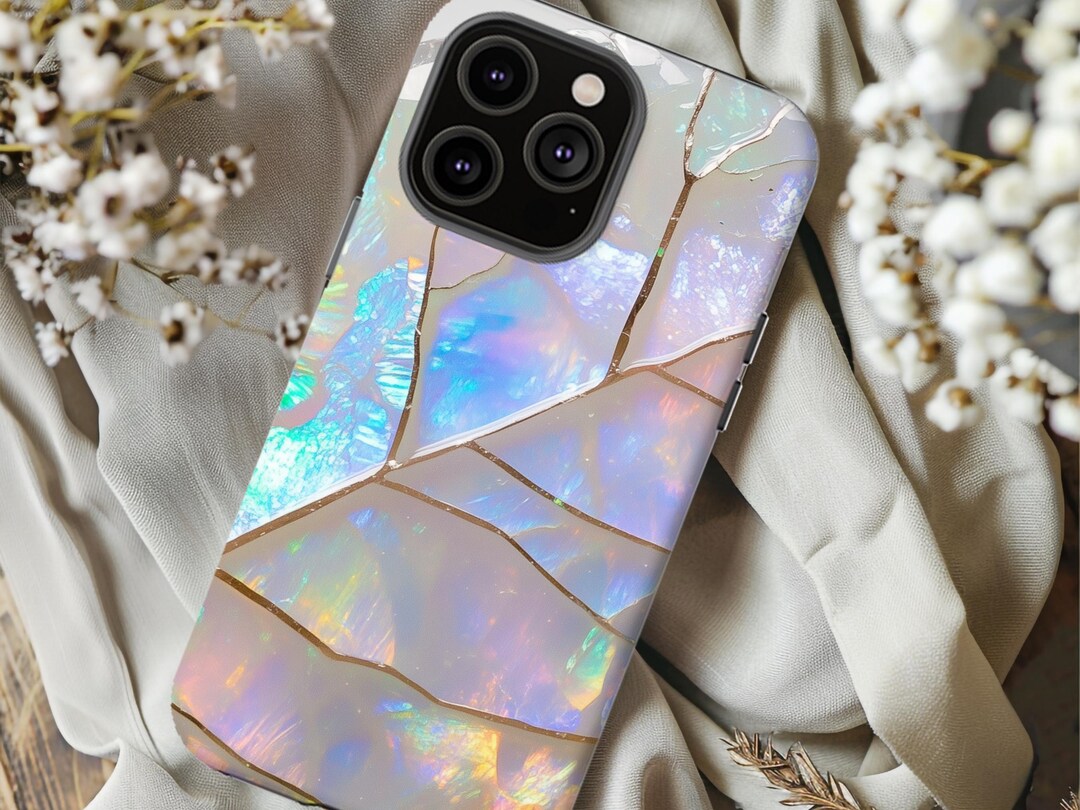 Leaf White Lau Opal Artistic Print Tough Case Iphone/ Galaxy - Etsy