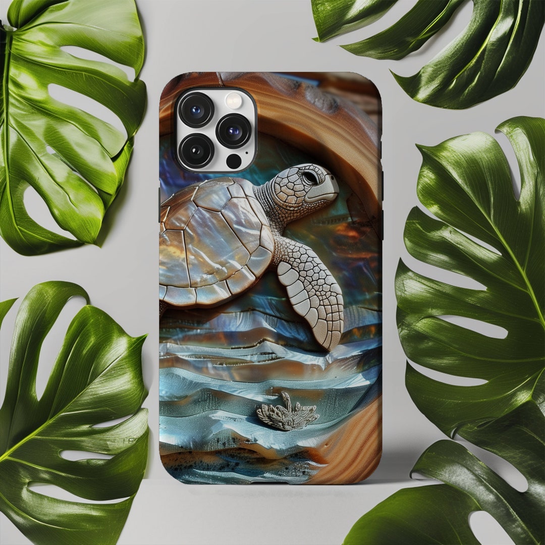 Abalone Sea Turtle Art Phone Cover: Tough Iphone/galaxy Protection - Etsy