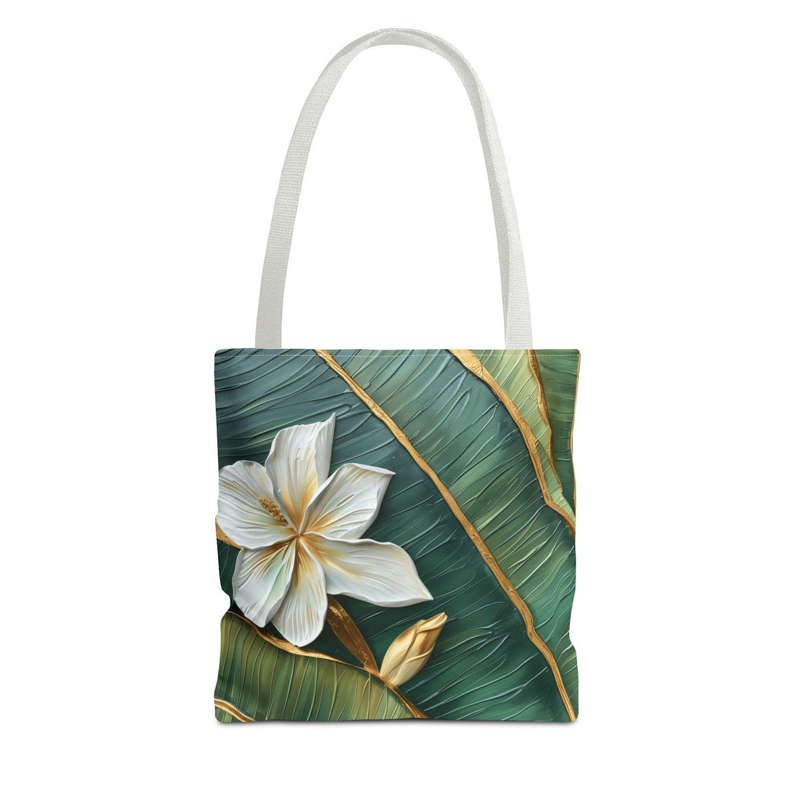 Banana Leaf and Gardenia Tote Bag - Etsy