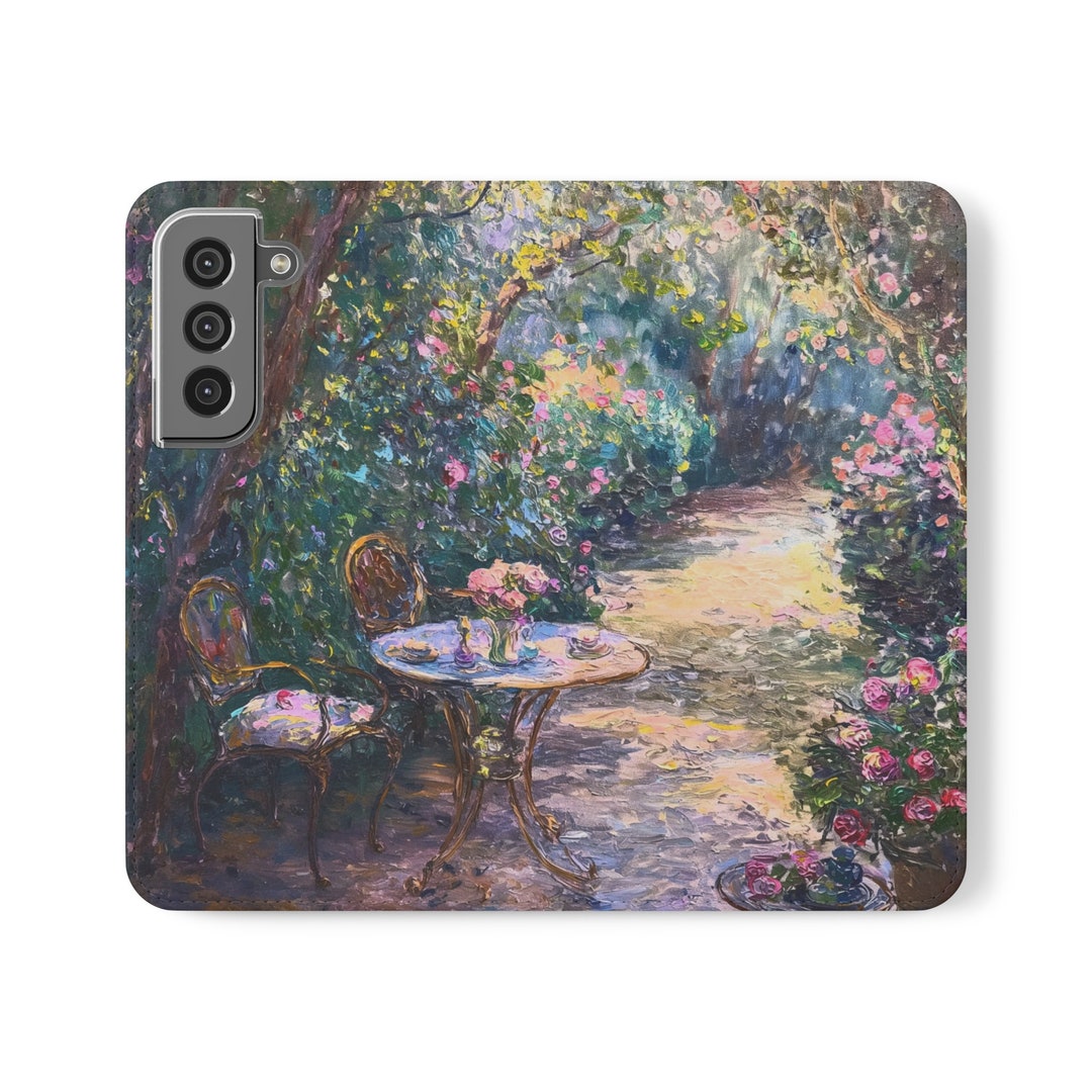 Garden Tea Impressionism Artistic Print Flip Case - Etsy