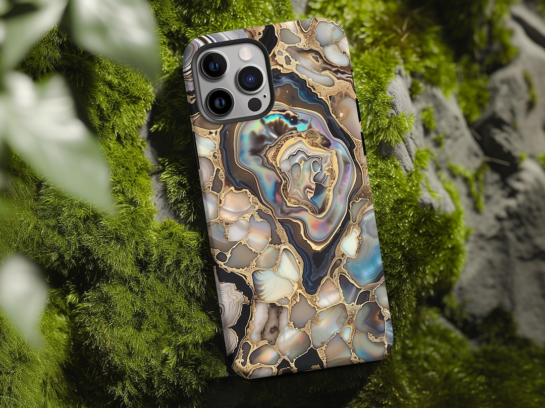 Rainbow Faux Abalone and Agate Tough Case Iphone/ Galaxy - Etsy