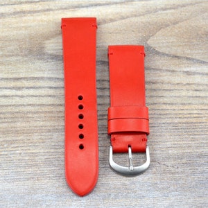 Red Leather Watch Strap, Womens Watch Band, Classic 16mm 17mm 18mm 19mm ...