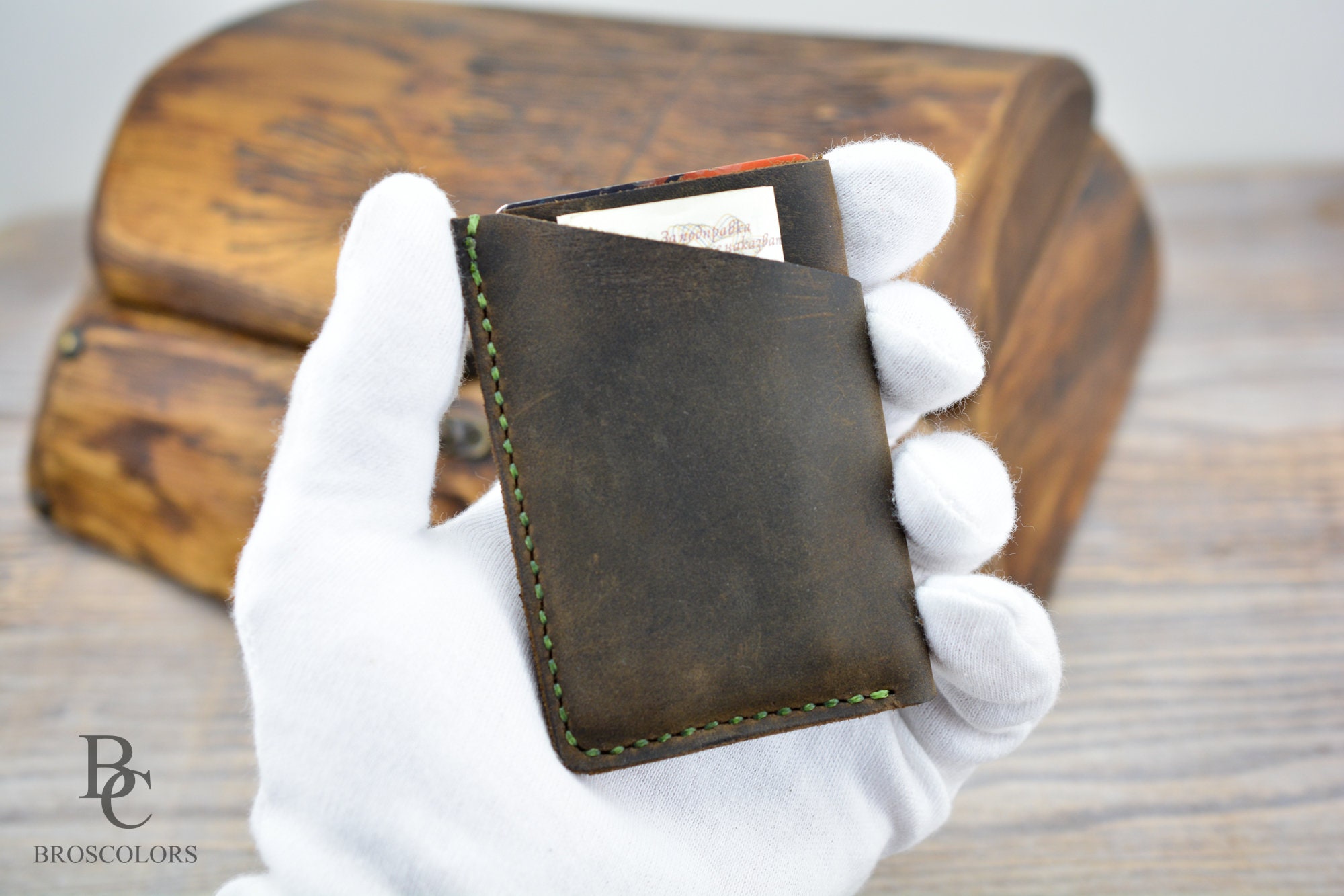 Handmade Front Pocket Wallet/ Slim Card Holder Wallet/ Free ...