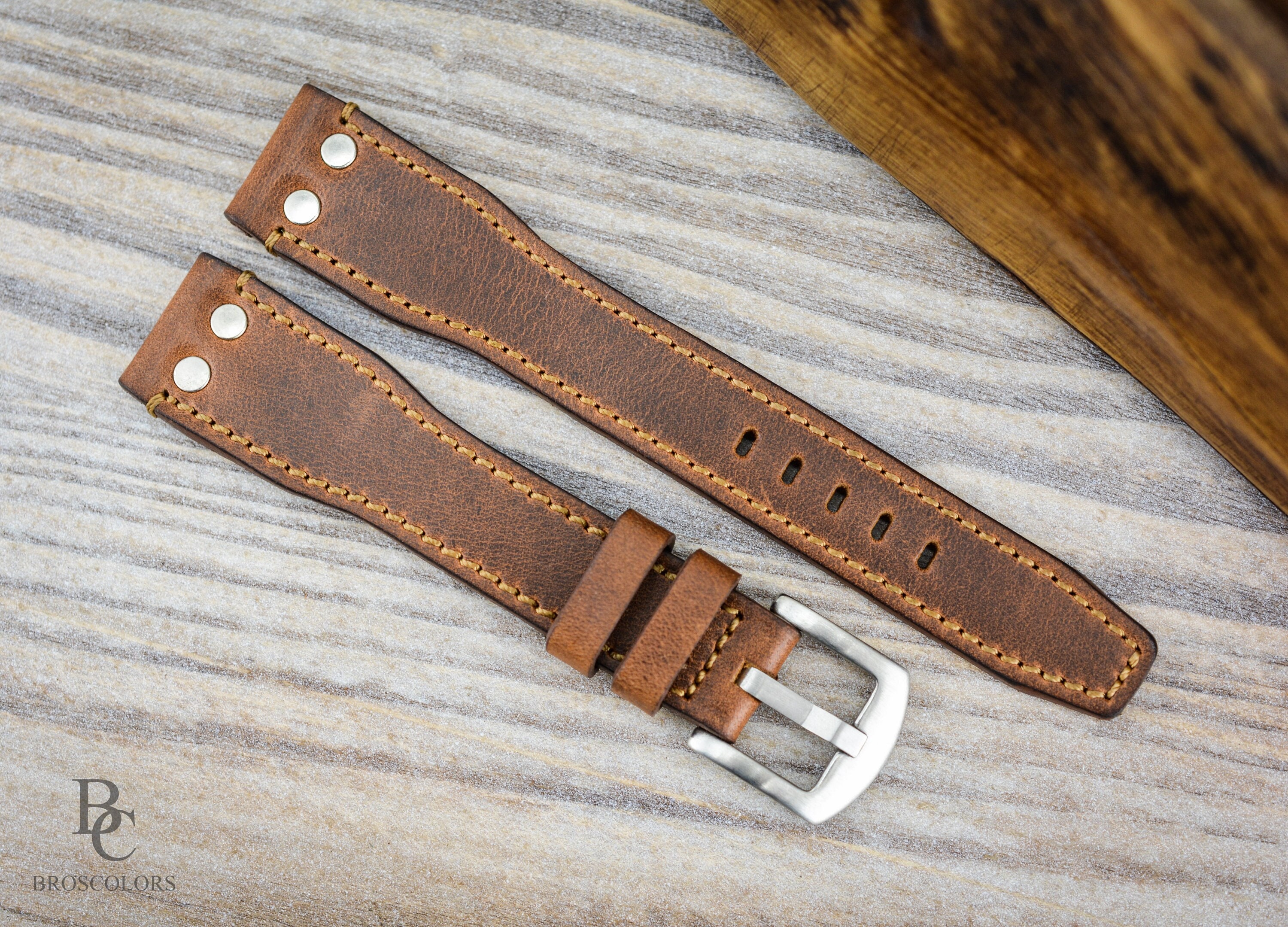 Big Pilot Leather Watch Strap 20mm/21mm/22mm With Silver - Etsy