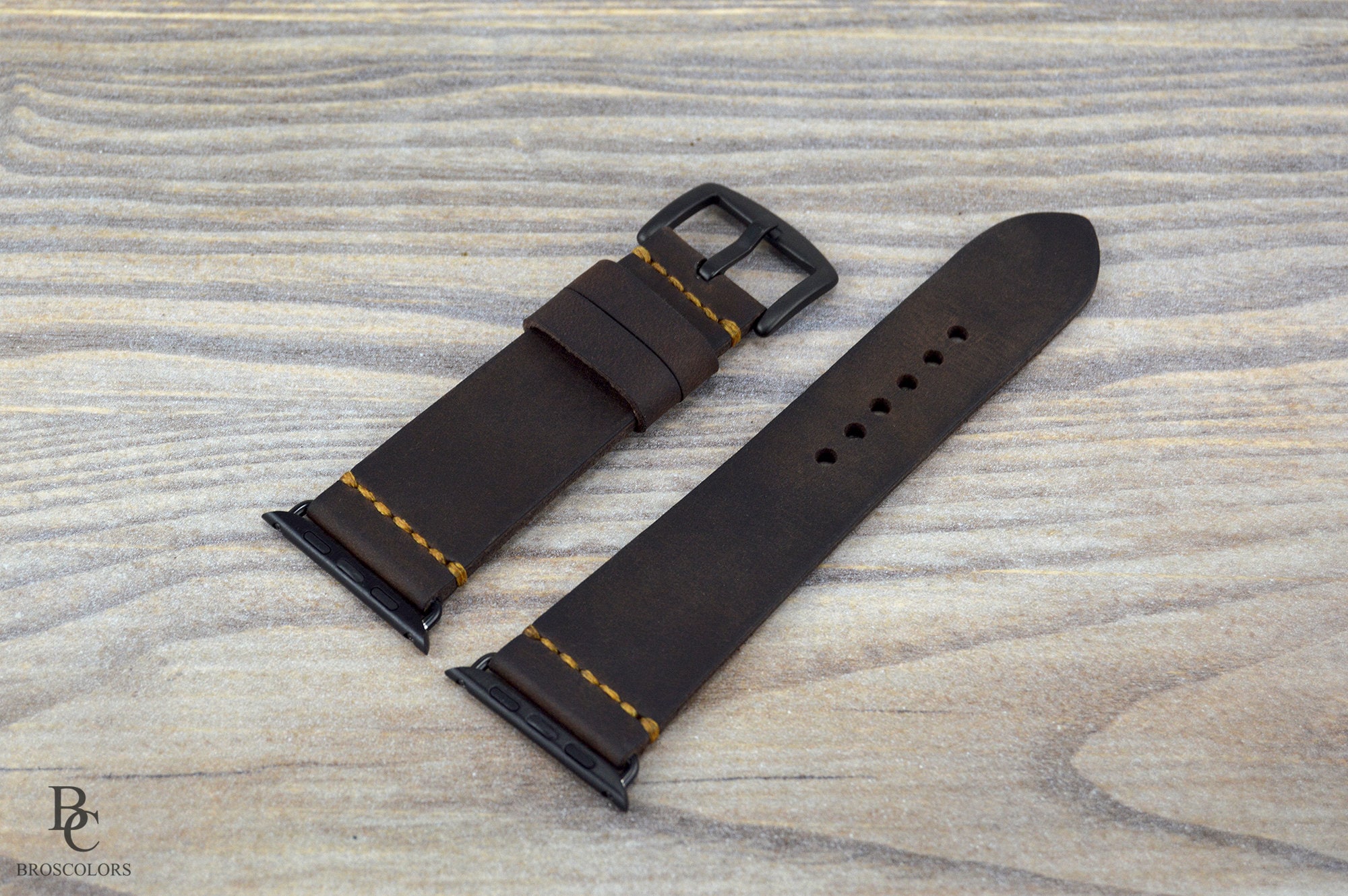 Antique Brown Apple Iwatch Band Series 345678 Crazy Horse - Etsy
