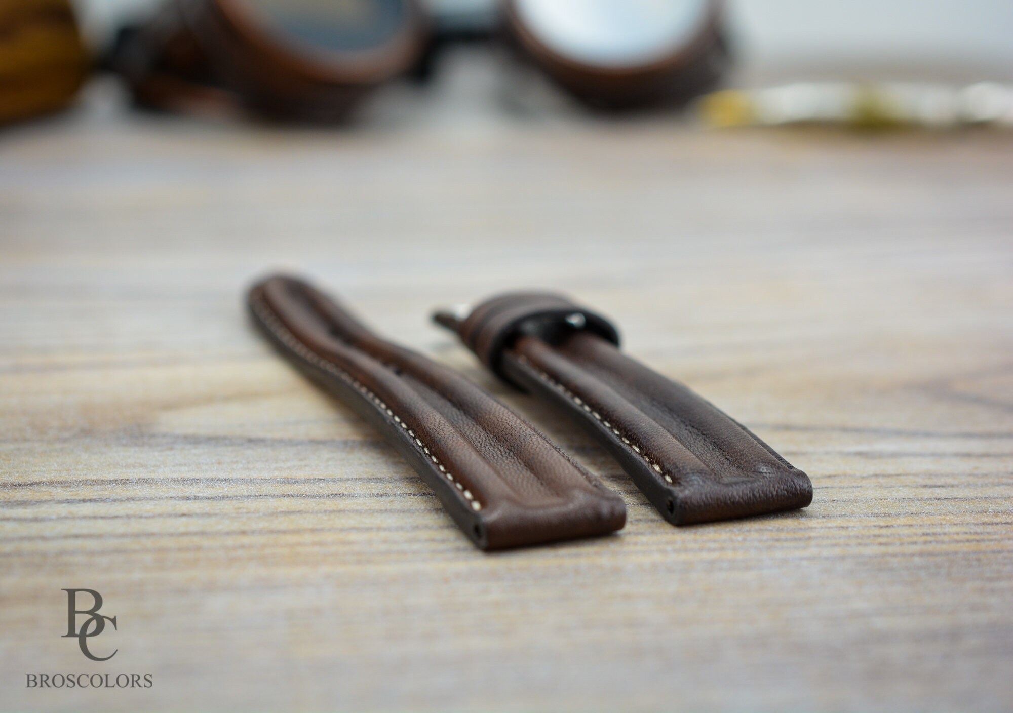 Brown Leather Watch Strap Designer Watch Band Pilot Watch - Etsy