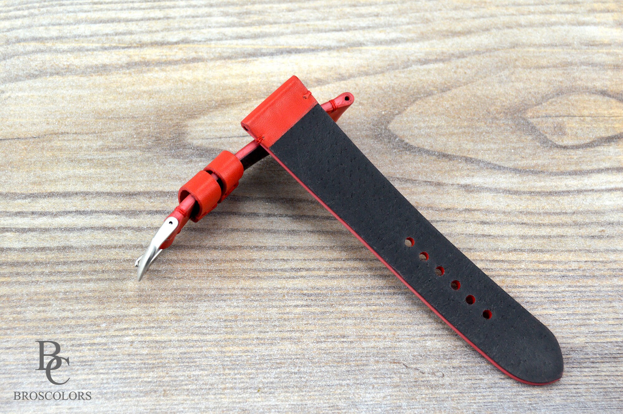 Red Leather Watch Strap Womens Watch Band Classic 16mm 17mm | Etsy