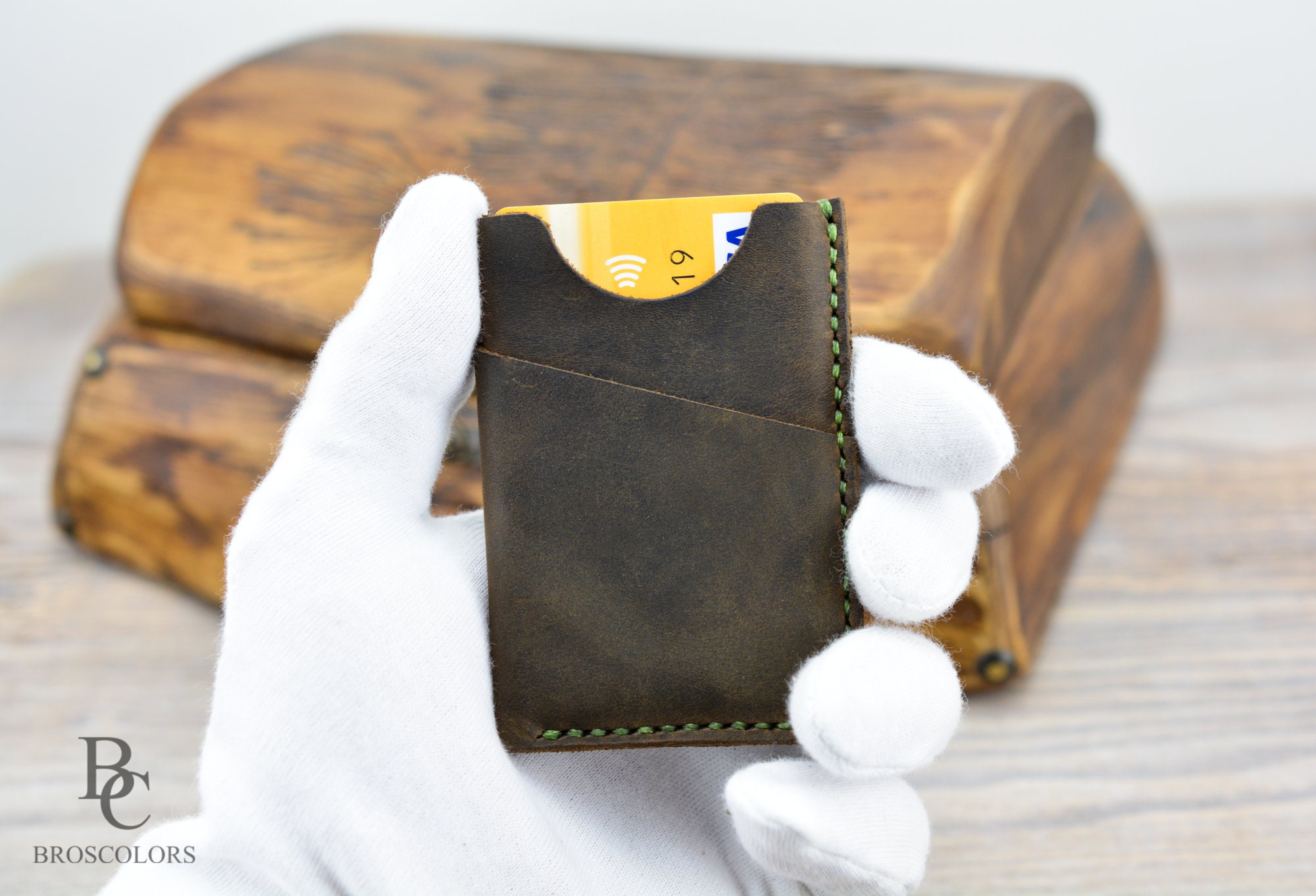 Handmade Front Pocket Wallet/ Slim Card Holder Wallet/ Free ...