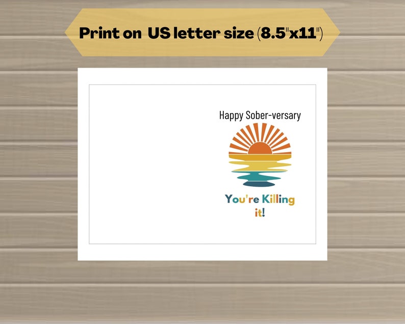 Download & Print| Sobriety | Recovery | Sober Card | Printable ...