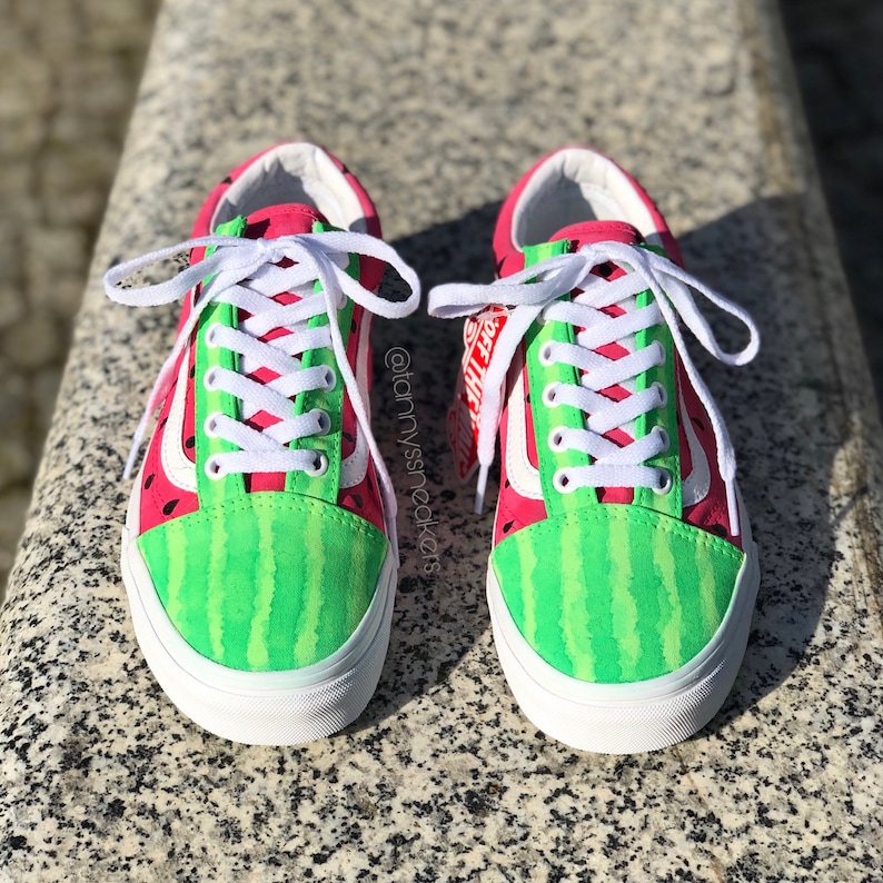 Customized Vans Old Skool Watermelon Kids & Adult Sizes - Etsy