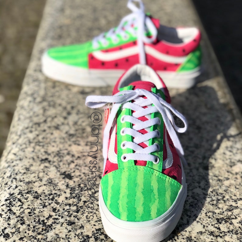 Customized Vans Old Skool Watermelon Kids & Adult Sizes - Etsy