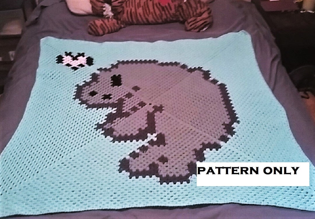 Manatee Design Continuous Square Graphgan 50 Row Graph - Etsy