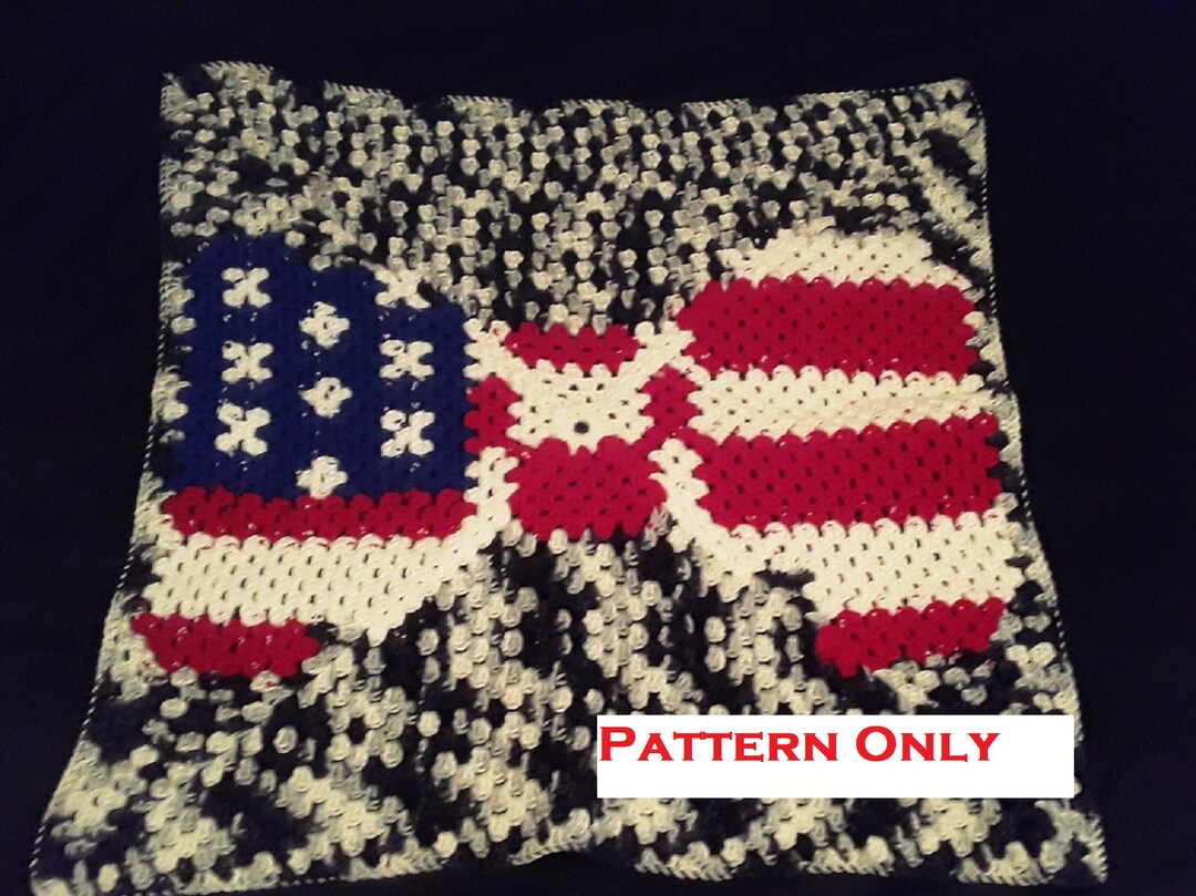 American Flag Bow Design Continuous Square Graphgan 30 Row Graph - Etsy