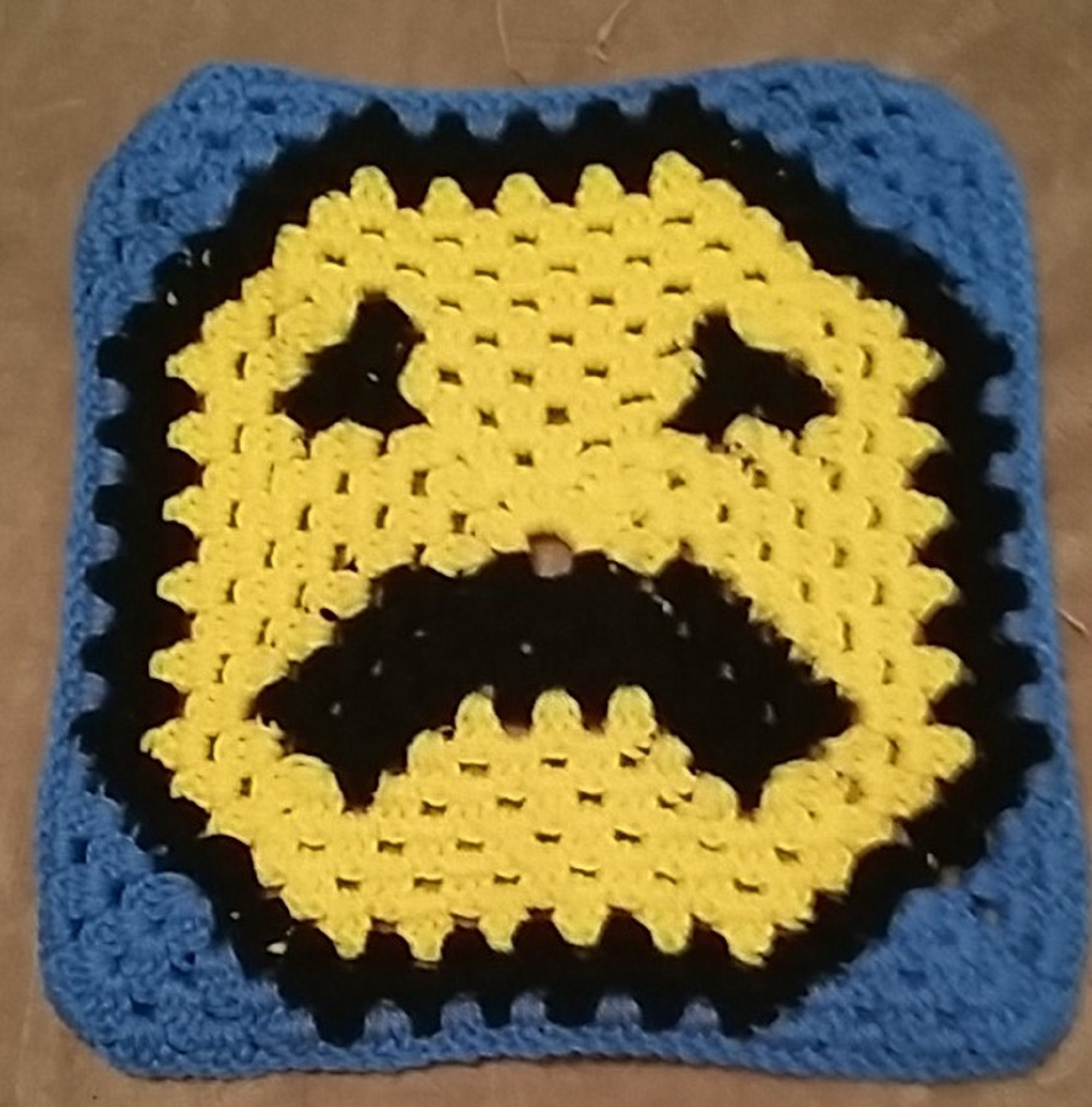 Sad Face Emoji Design Continuous Square 15 Row Project Square - Etsy