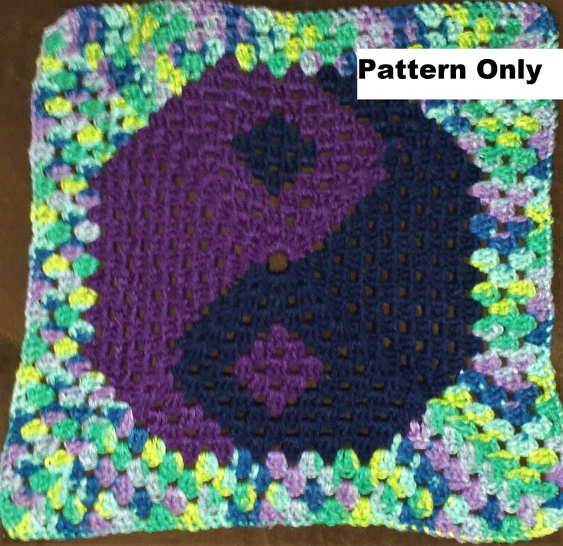 Pattern for Yin-yang Design Continuous Granny Square Large - Etsy