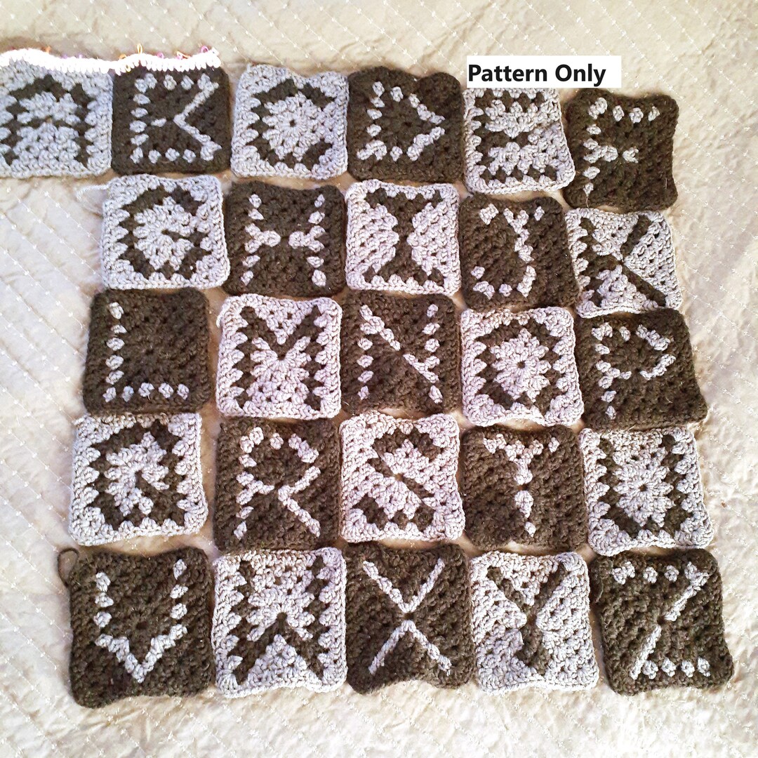 Alphabet Design Continuous Square 5 Row Project Squares - Etsy