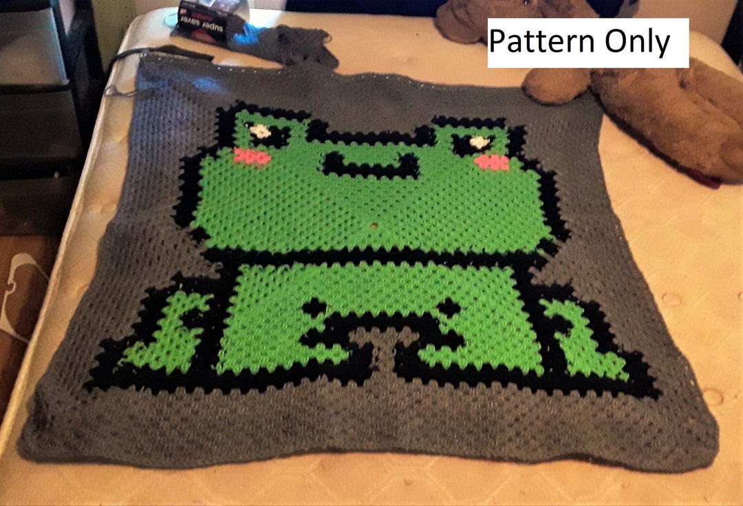 Cute Frog Design Continuous Square Graphgan 40 Row Graph - Etsy