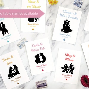 Disney Theme Wedding Seating Plan | Disney Character Table Chart | Be ...