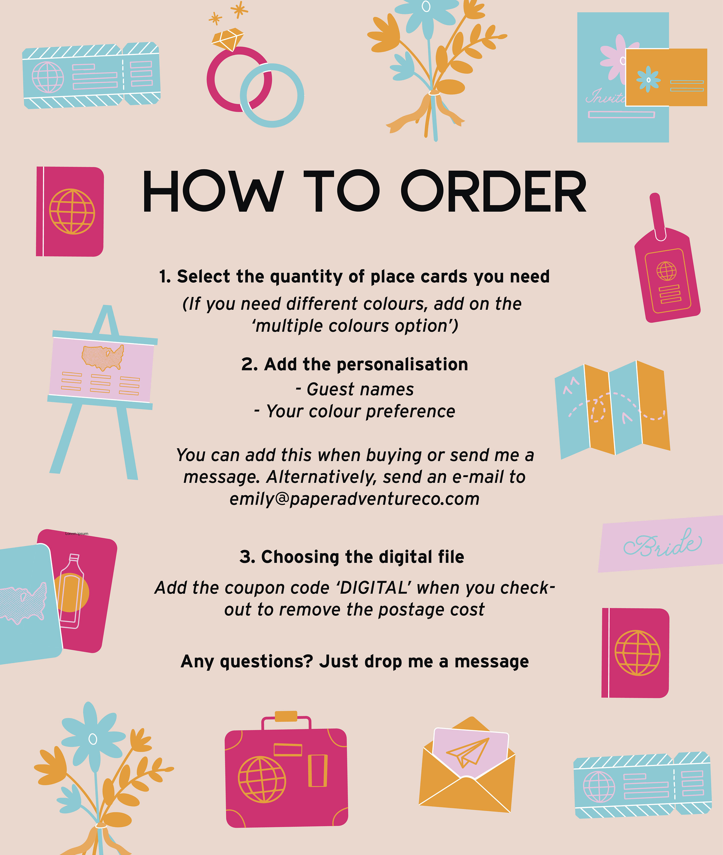 Travel Themed Wedding Place Cards With World Map Name Cards | Etsy