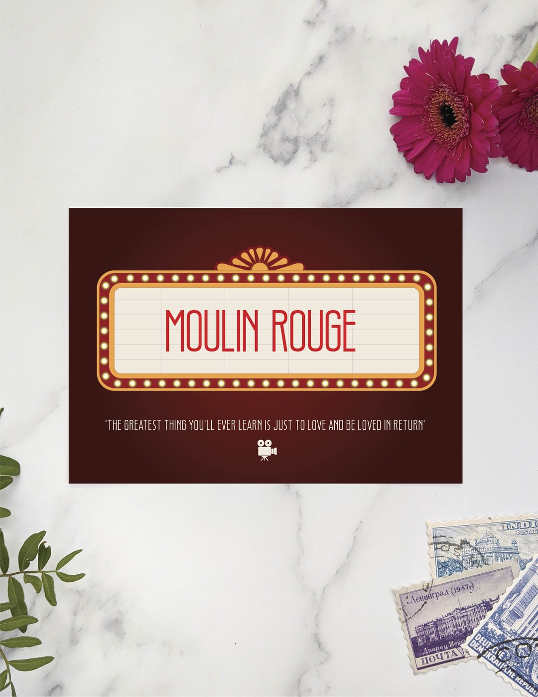 Movie Theme Wedding Table Name Cards | Film Title Table Names | Cinema ...
