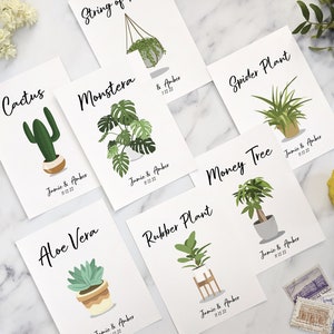 House Plant Wedding Table Names | Tree Table Names | Perfect for Plant ...