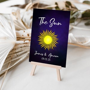 Space Theme Wedding Table Name Cards | Planet Table Names | Outer Space ...