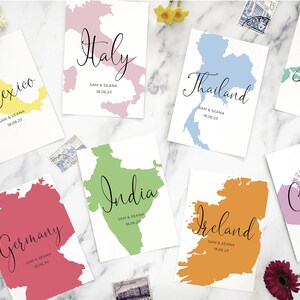 Travel Theme Wedding Table Names | Destination Table Numbers | Cropped ...