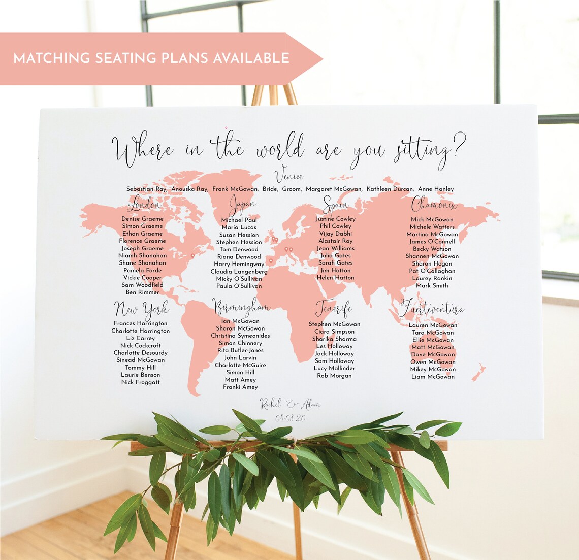 World Map Welcome Sign - for Travel Themed Weddings - Etsy