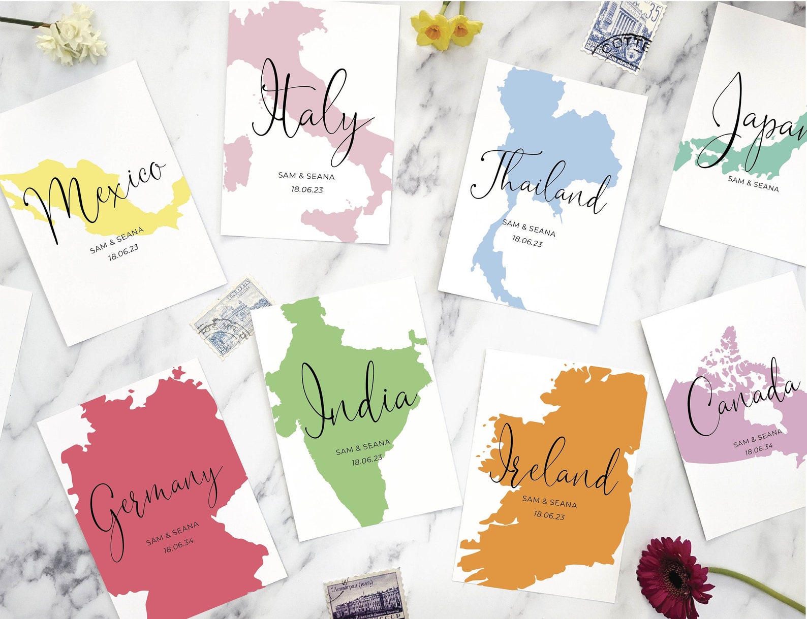 Travel Theme Wedding Table Names Destination Table Cards - Etsy