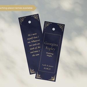Book Themed Wedding Table Name Cards - Novels, Authors, Book Titles ...