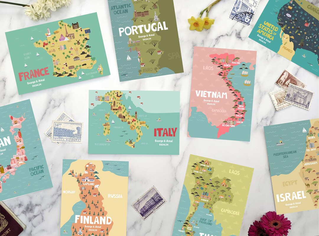 Travel Themed Wedding Table Names | Destination Wedding Table Name ...