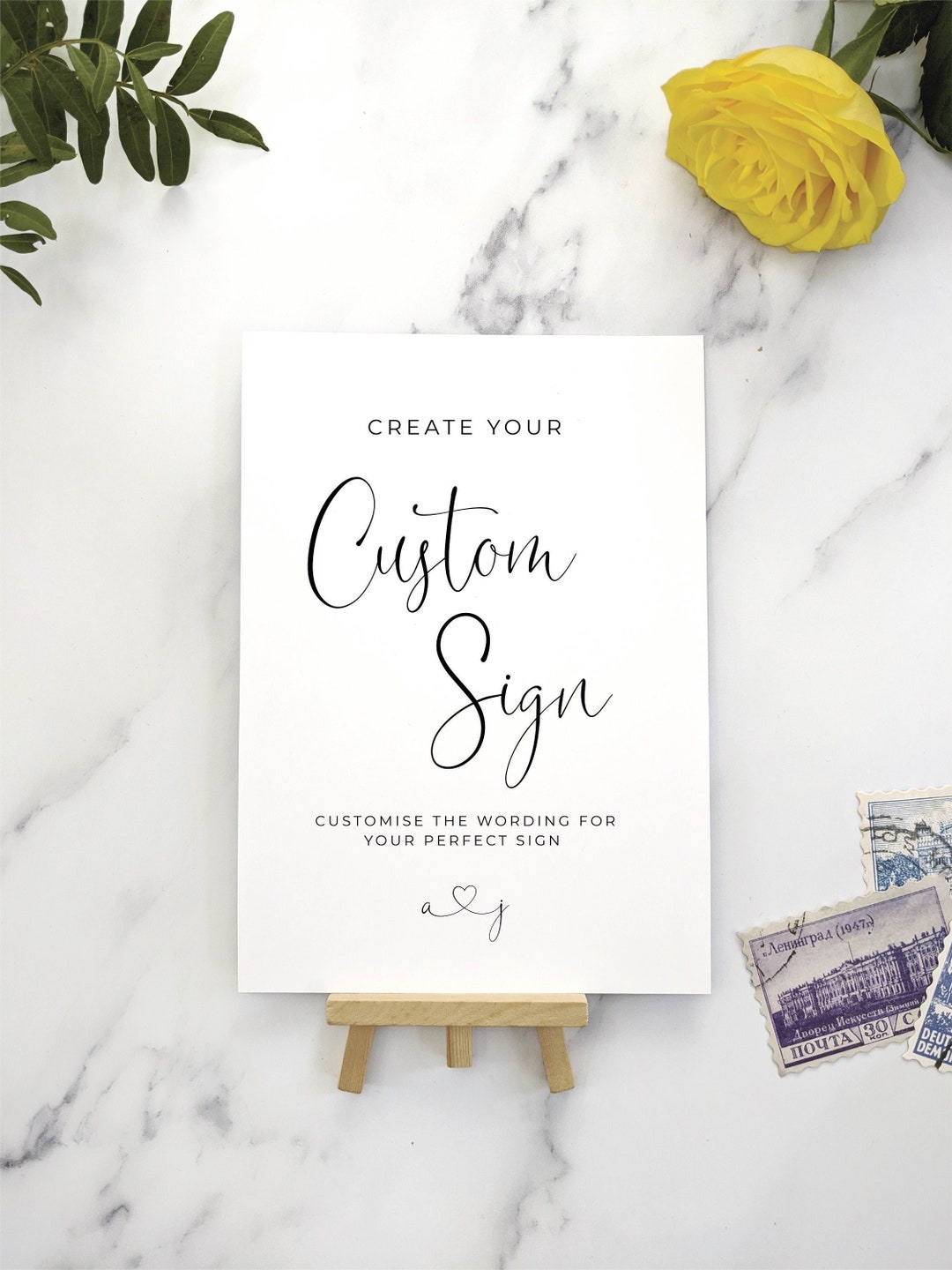 Custom Wedding Sign - Personalise the Wording - Etsy