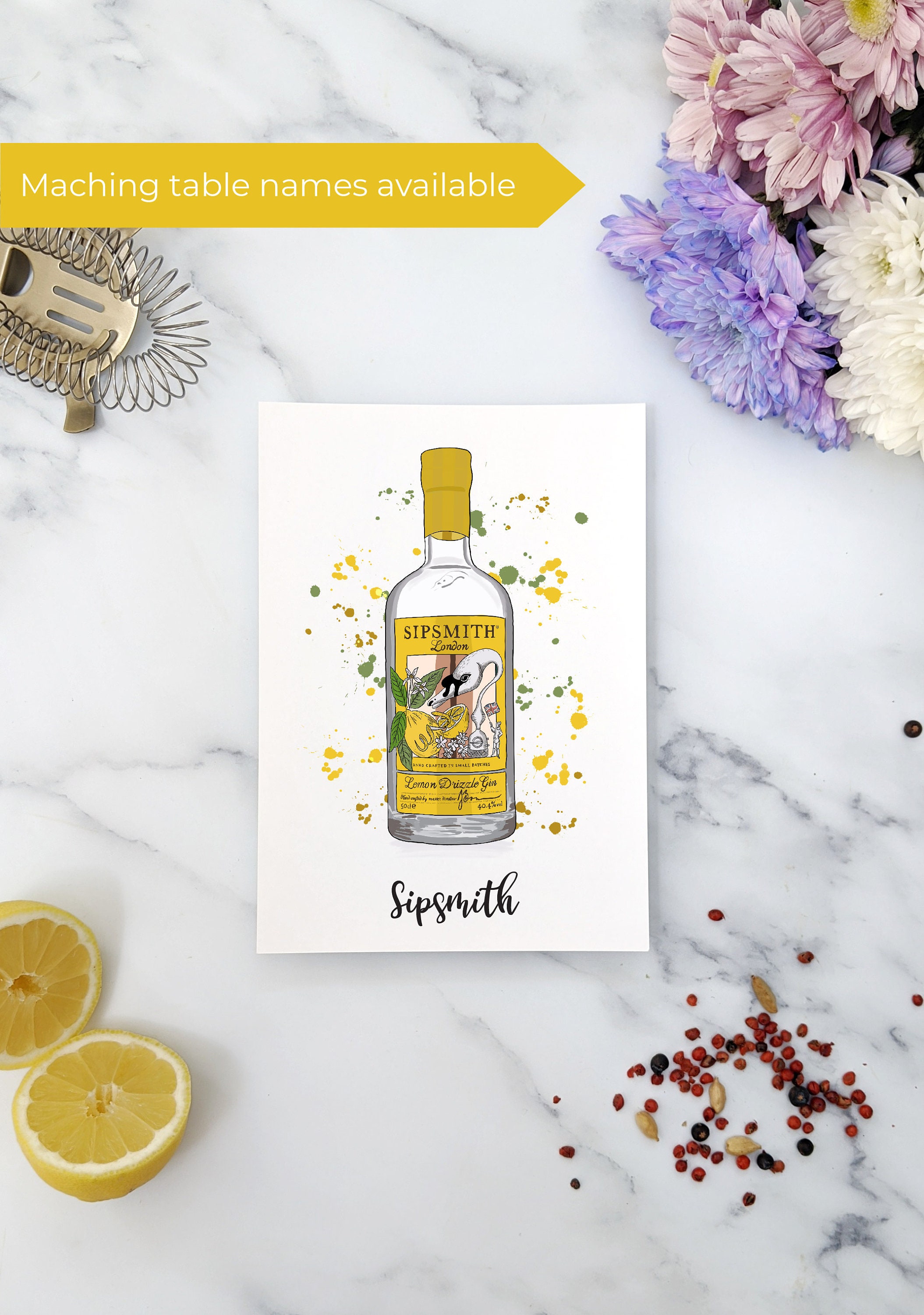 Gin Bottle Wedding Seating Plan - Gin Table Plan - Perfect for a Gin ...