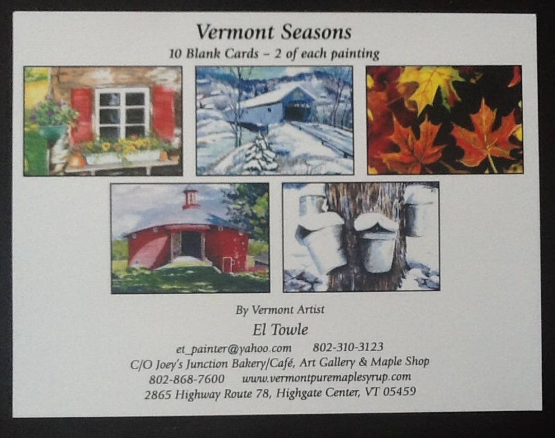 Ten Cards of the Vermont Seasons - Etsy