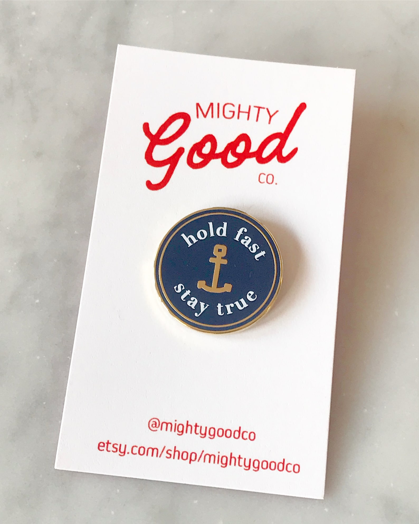 Hold Fast Stay True ANCHOR Pin - Etsy