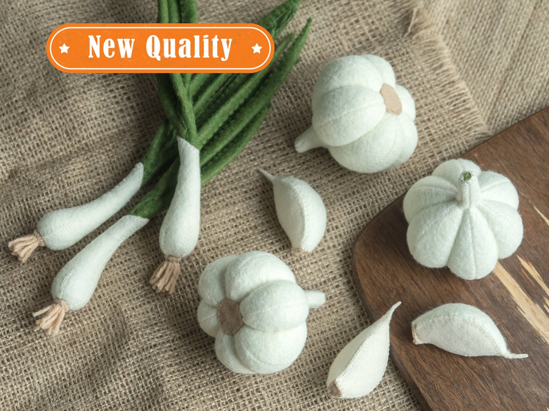 Pretend Play Garlic Play Food Felt Vegetables Pretend Food Baby Gift ...